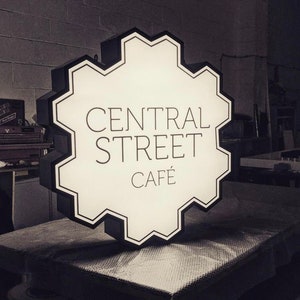 Light Box Sign ,3D Logo Sign , Logo Bussines Cafe Logo Sign Backlit ...