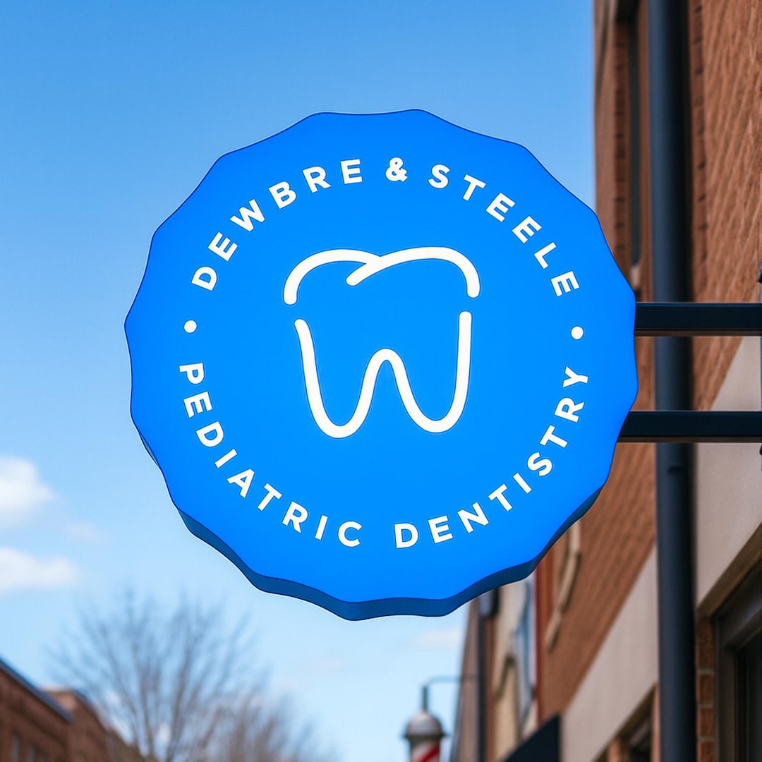 Dental Clinic Logo Sign - Double Sided Blade Sign for Dentist Office ...