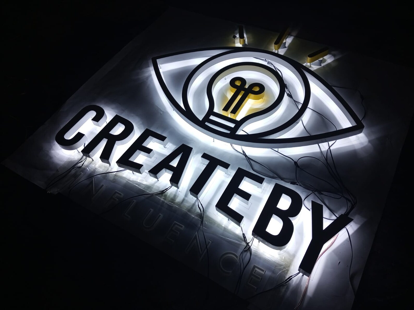 Custom Metal Backlit Sign, 3D Metal Sign, Business Sign, Custom Backlit ...