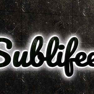 Custom Backlit Sign, Sign for Business, Custom Outdoor Logo , LED Light ...