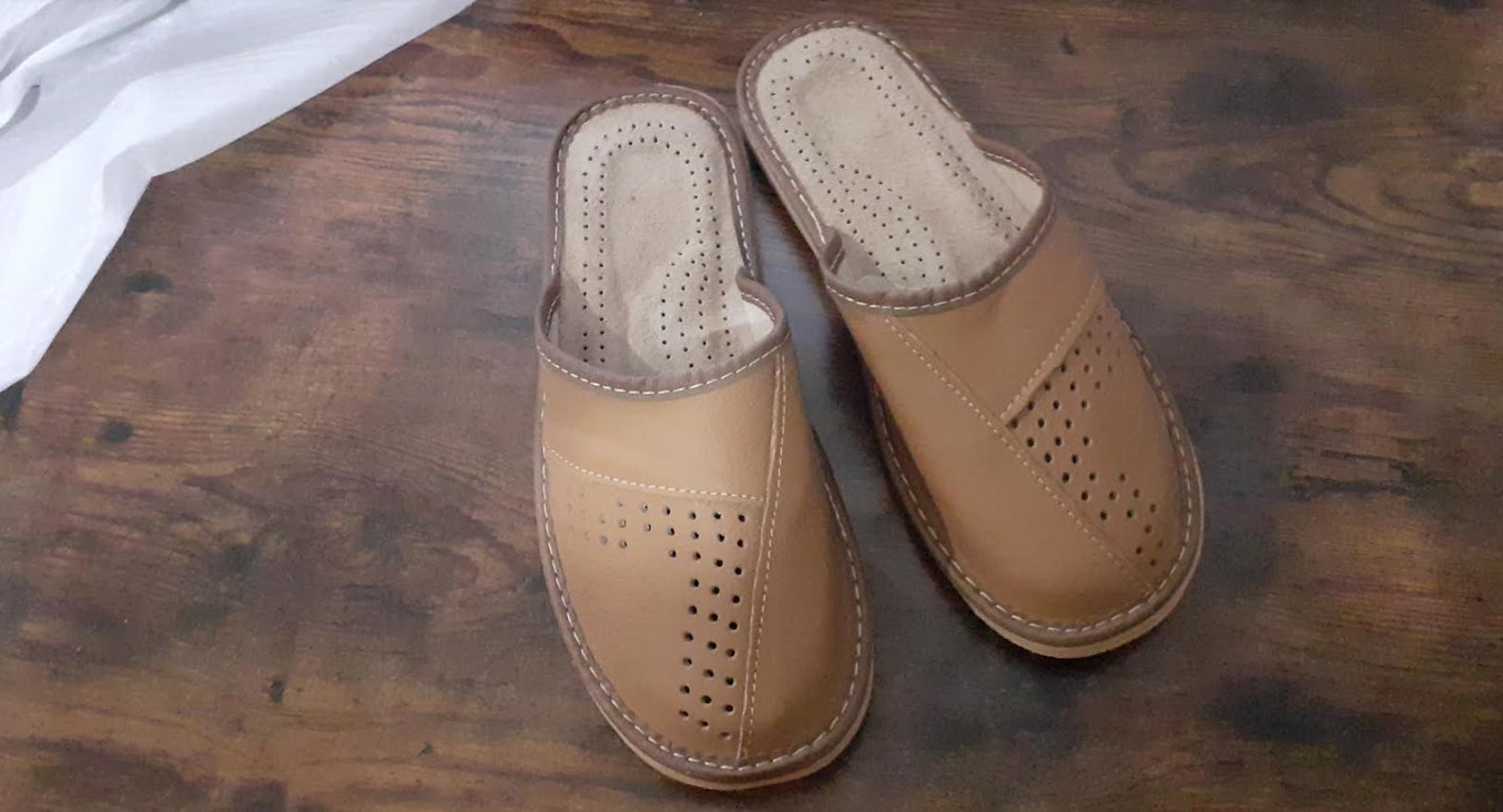 Men's House Leather Slippers, Slip-on Handcrafted in Europe Luxury ...