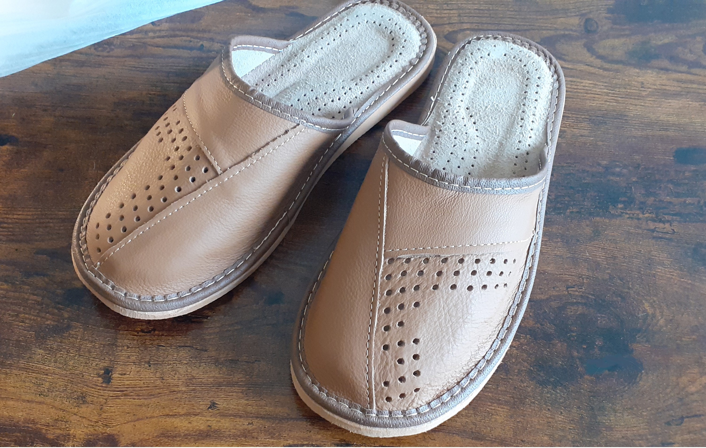 Men's House Leather Slippers, Slip-on Handcrafted in Europe Luxury ...