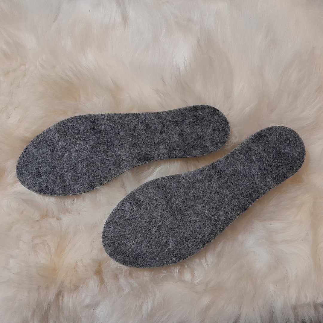 Men's Traditional Felt Shoe Insoles, Slippers Insoles Light Gray - Etsy