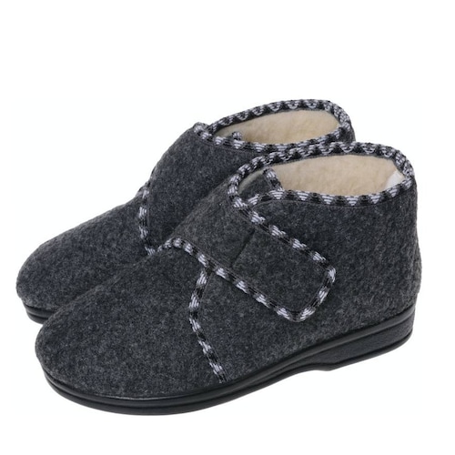Womens Slippers Felt And Natural Sheeps Wool Etsy