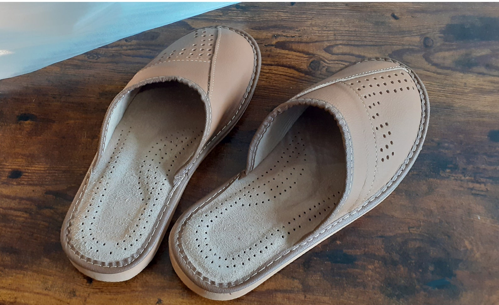 Men's House Leather Slippers, Slip-on Handcrafted in Europe Luxury ...