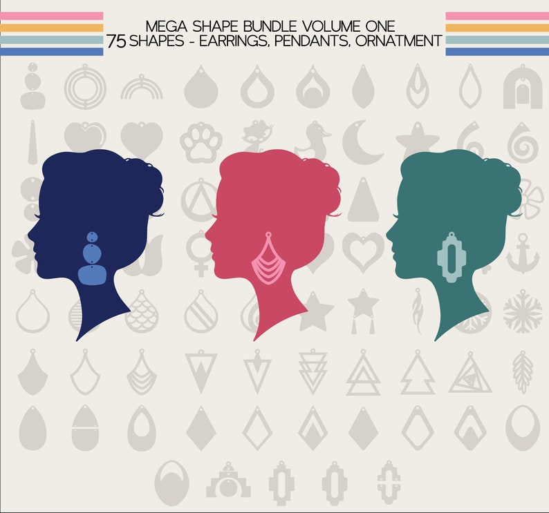 Mega Bundle 75 DIE CUT SHAPES- Digital Files for Earrings, Pendants ...