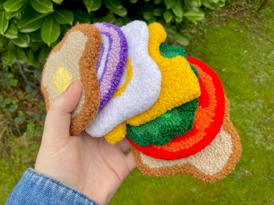 Sandwich Punch Needle Coasters // Personalised, Custom // Mug Rug - Etsy