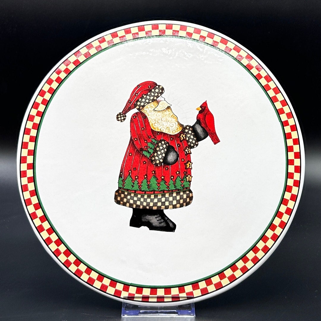 Vintage Debbie Mumm Magic of Santa Cake Plate/trivet - Etsy