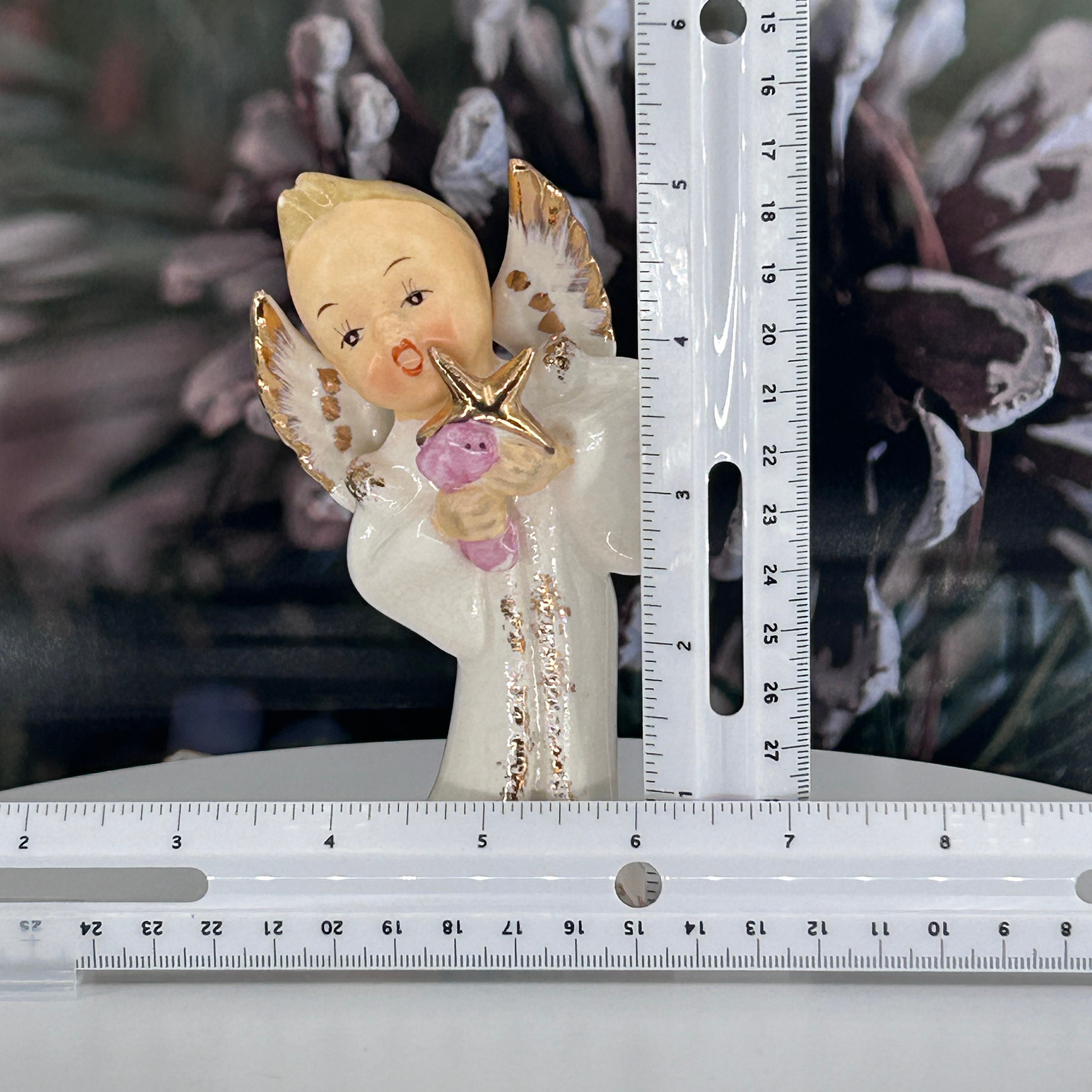 Vintage - Shafford - Boy Angel Figurine With Star – Christmas Angel ...