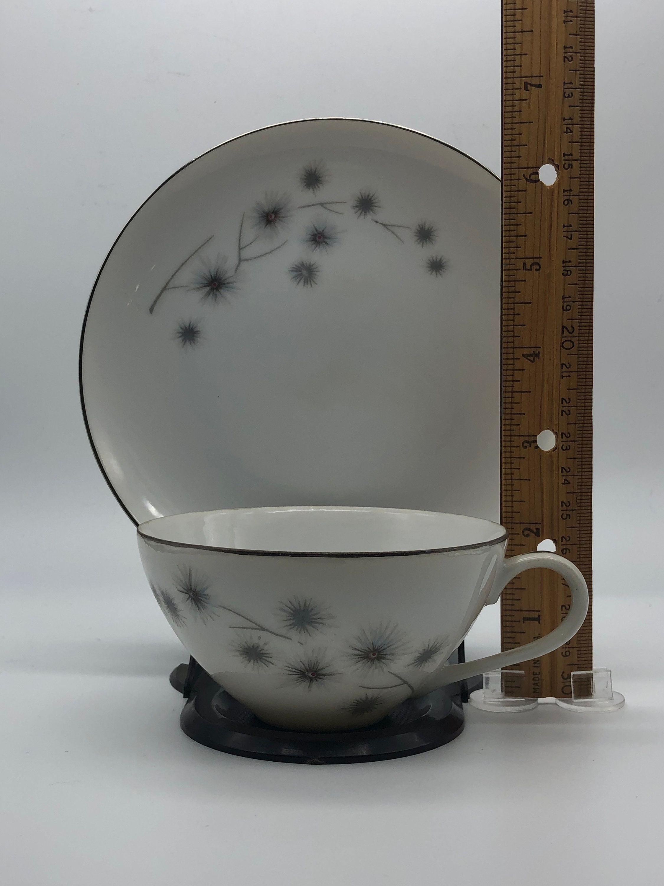 Vintage Creative Fine China Tea Cup and Saucer Pattern 1014 starburst ...