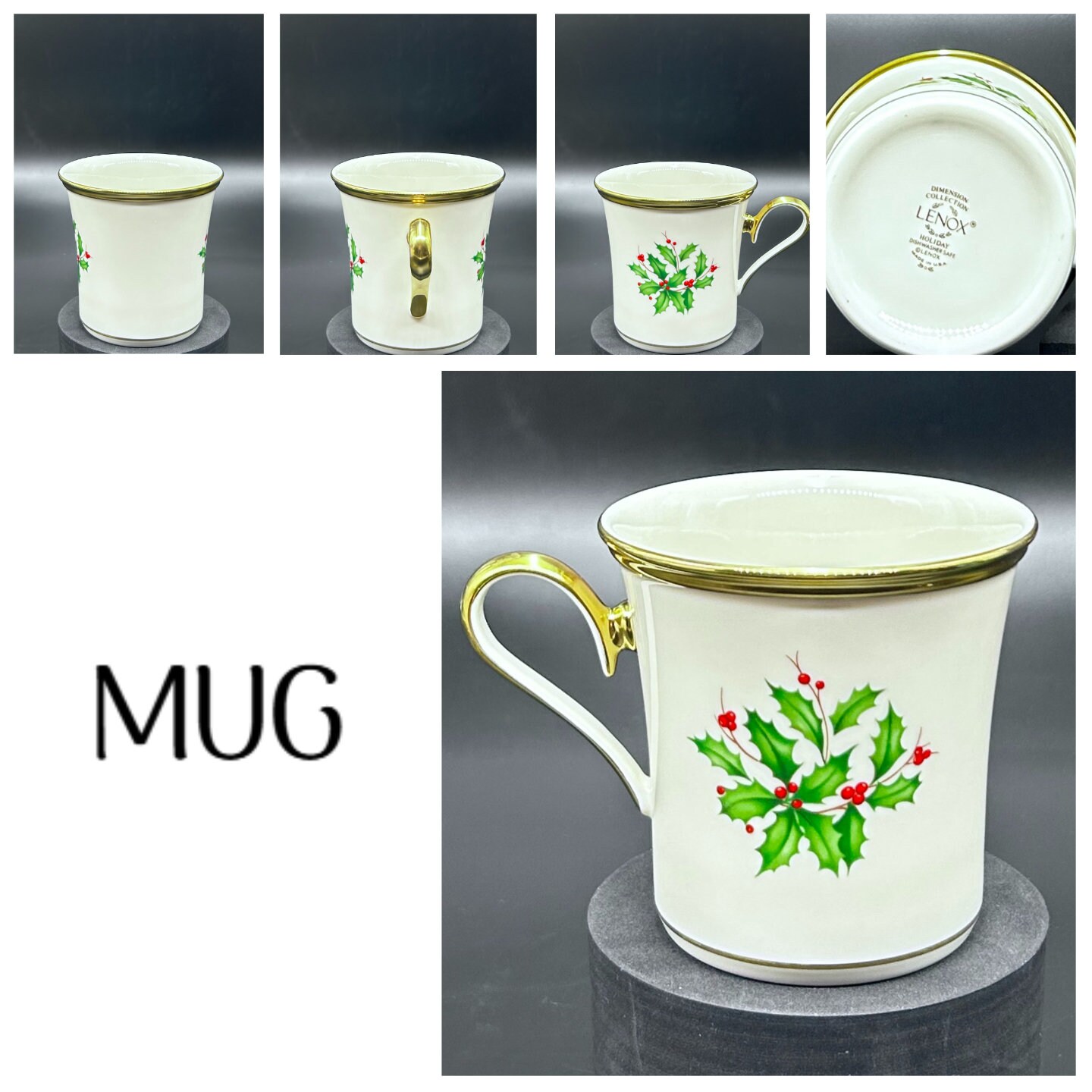 Vintage LENOX Dimension Collection holiday Bone China Christmas Dinner ...