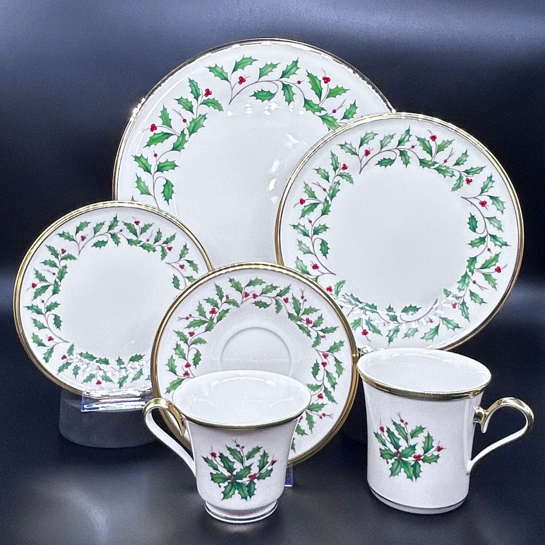 Vintage LENOX Dimension Collection holiday Bone China Christmas Dinner ...