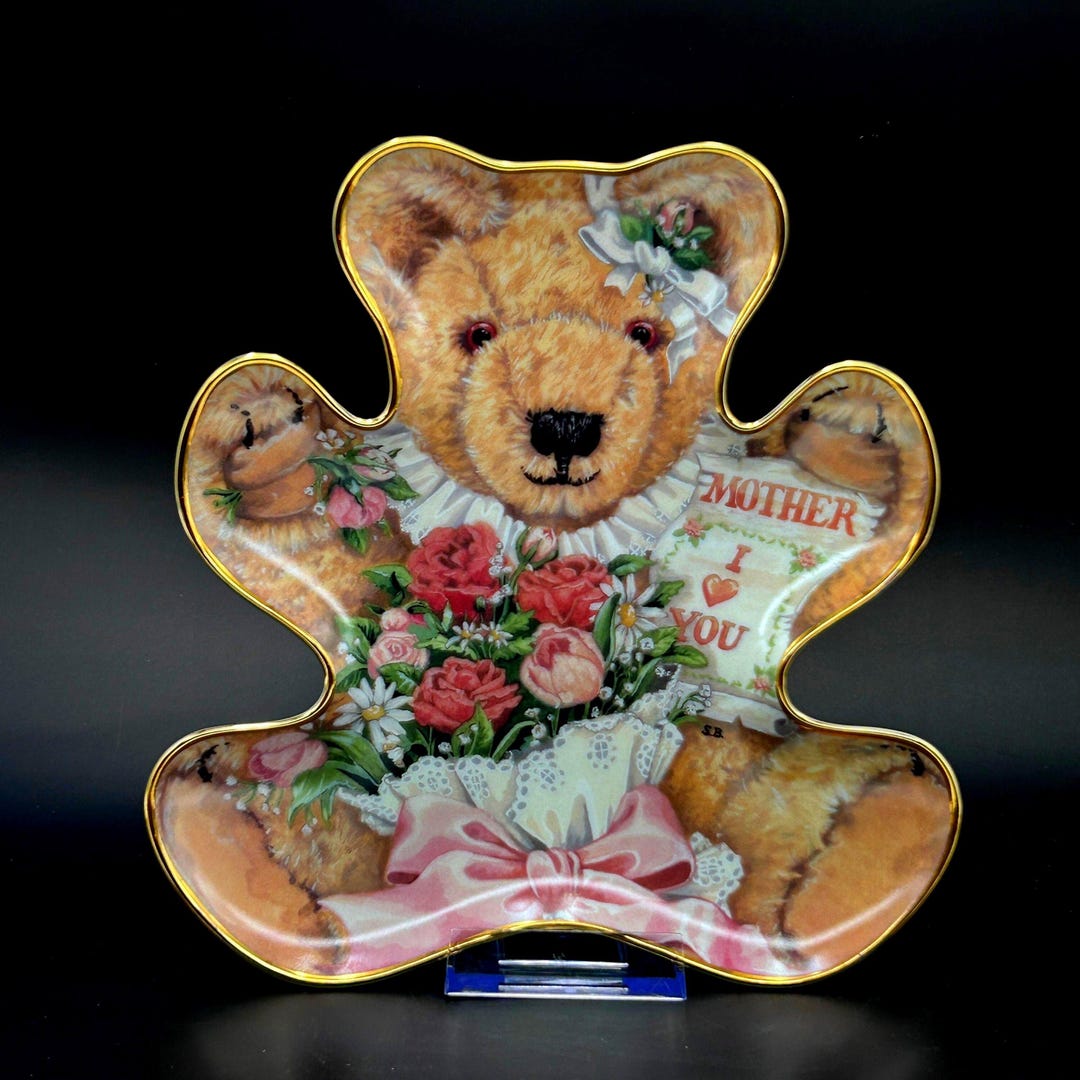 Vintage - Franklin Mint Plate – "teddy Hugs: Mother I Love You" by Sara ...