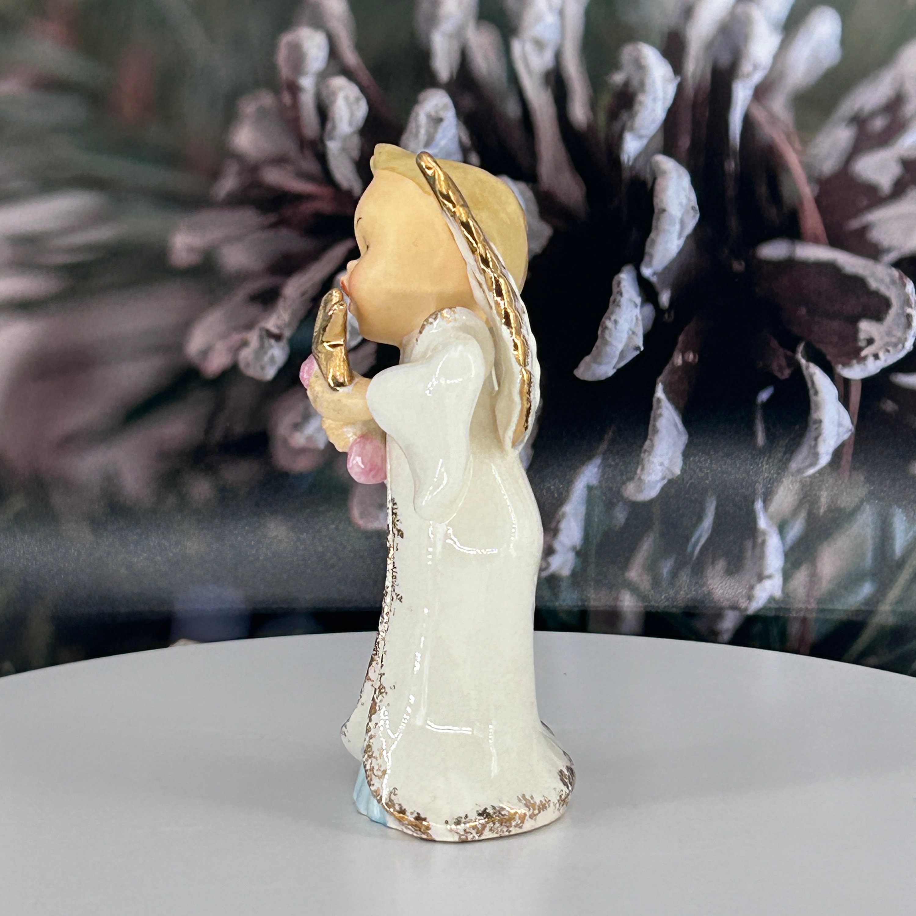 Vintage - Shafford - Boy Angel Figurine With Star – Christmas Angel ...