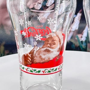 Vintage Coca-cola Santa Holiday Drinking Glasses Coca Cola / Coke ...