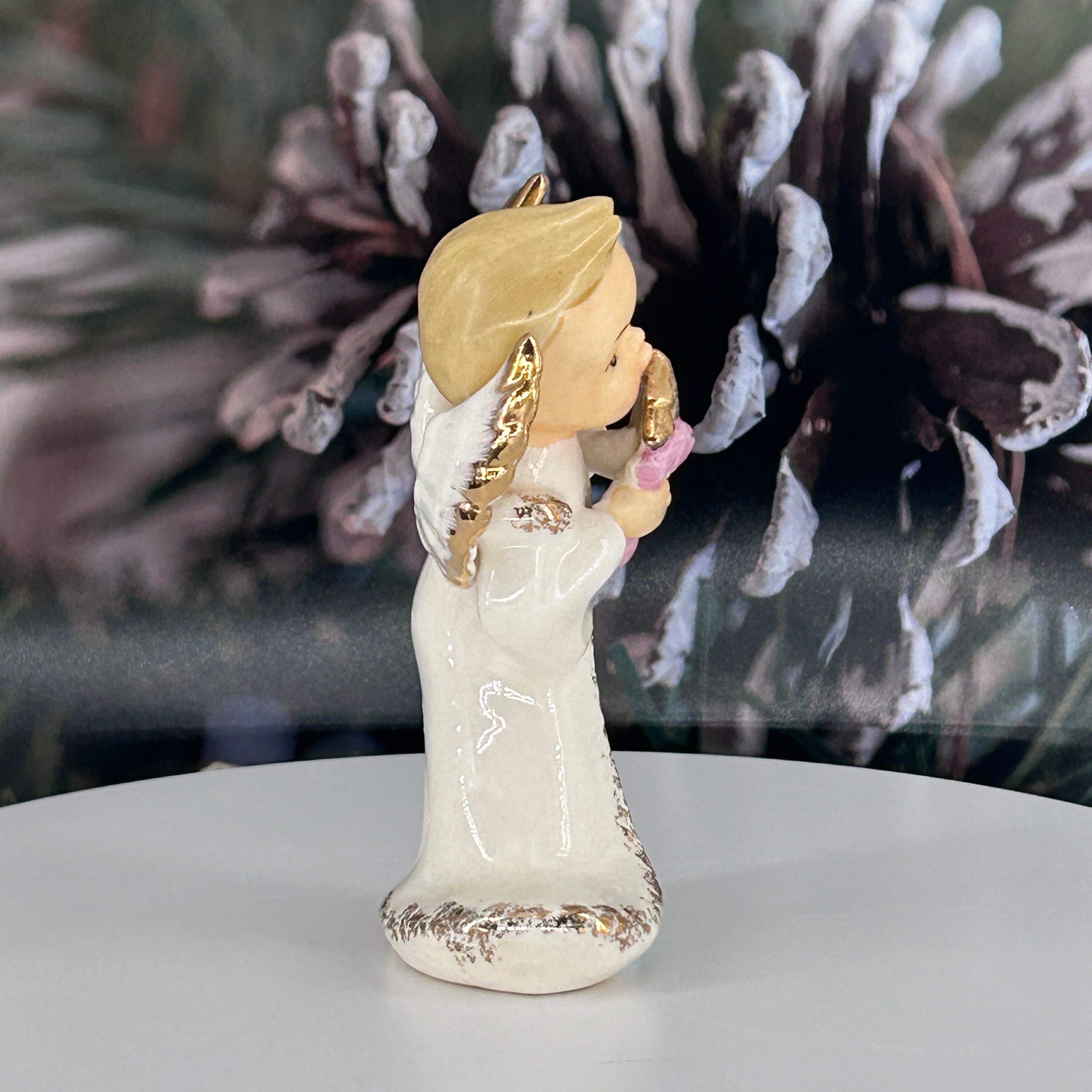 Vintage - Shafford - Boy Angel Figurine With Star – Christmas Angel ...