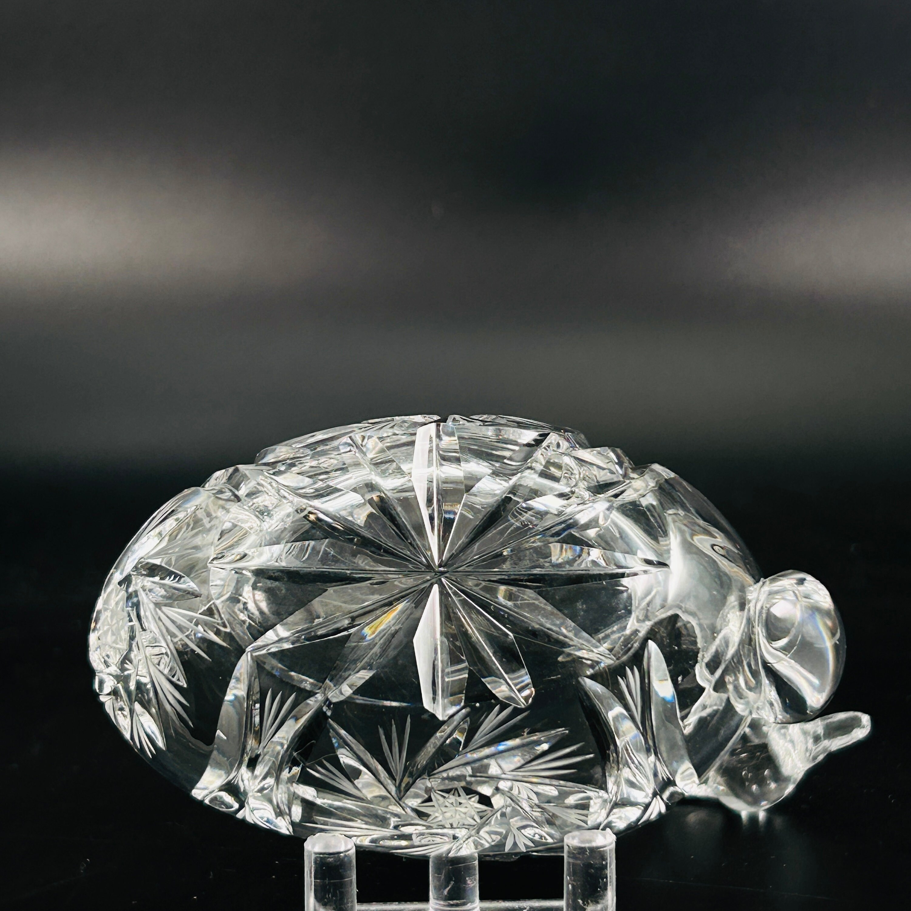 Vintage Swan Crystal Lead Glass Pinwheel and Stars Trinket Dish/ring ...