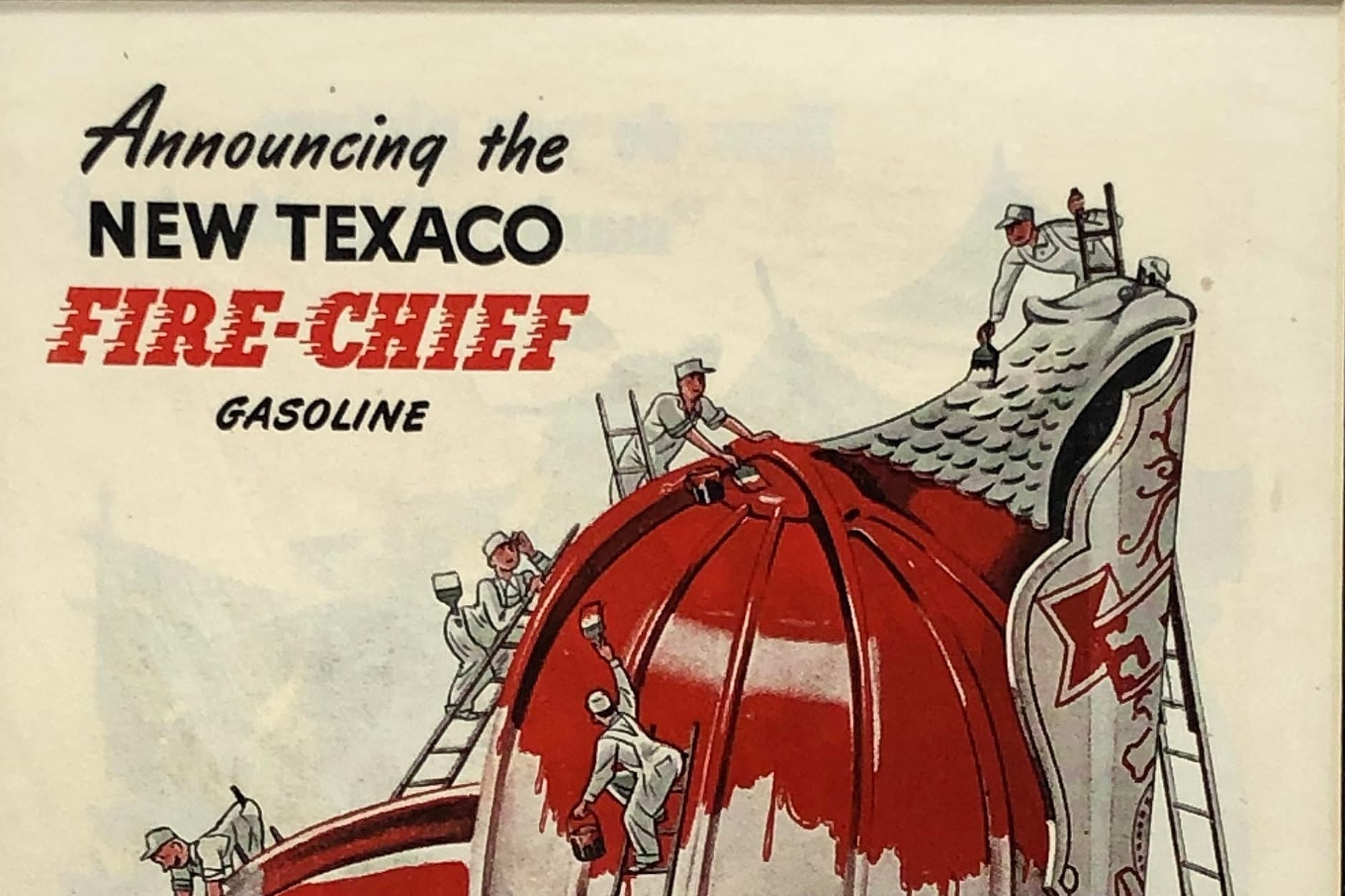 Texaco Fire-chief Gasoline Ad 1946 Framed - Etsy