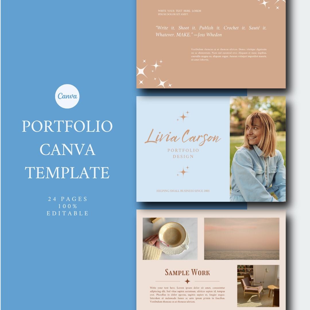 Portfolio Bright Morning • Canva Template for Creatives • Clean & Fresh ...