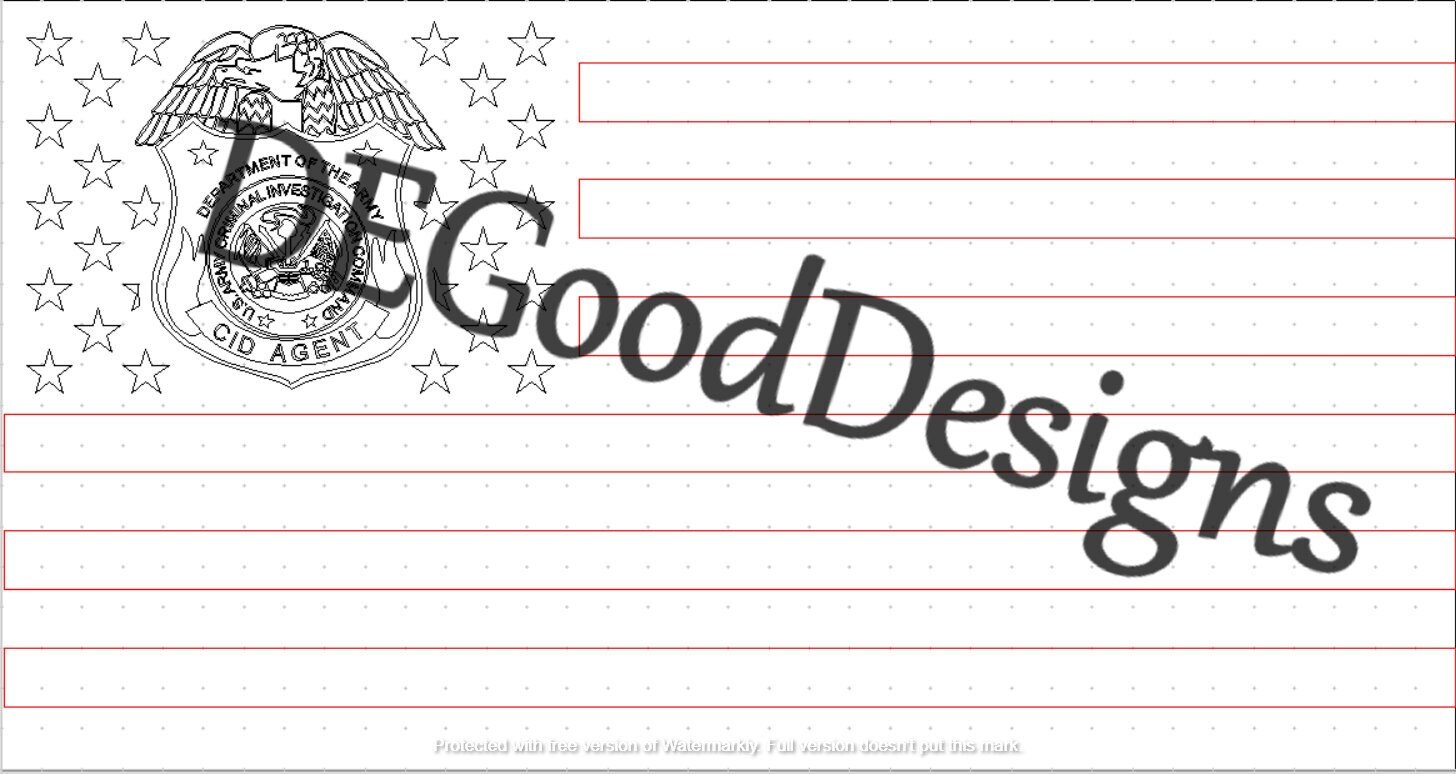 US Army CID Flag, Flag With Army Seal, USA Flag Svg Crv Dxf Digitial ...