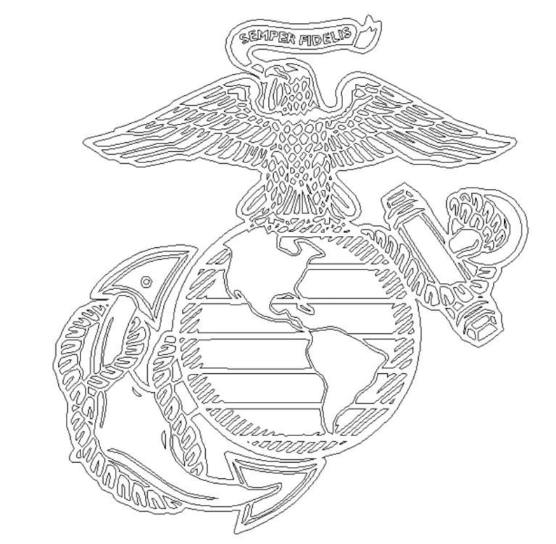USMC Eagle Globe Anchor, Marine EGA, Svg Crv Dxf Digitial Download File ...