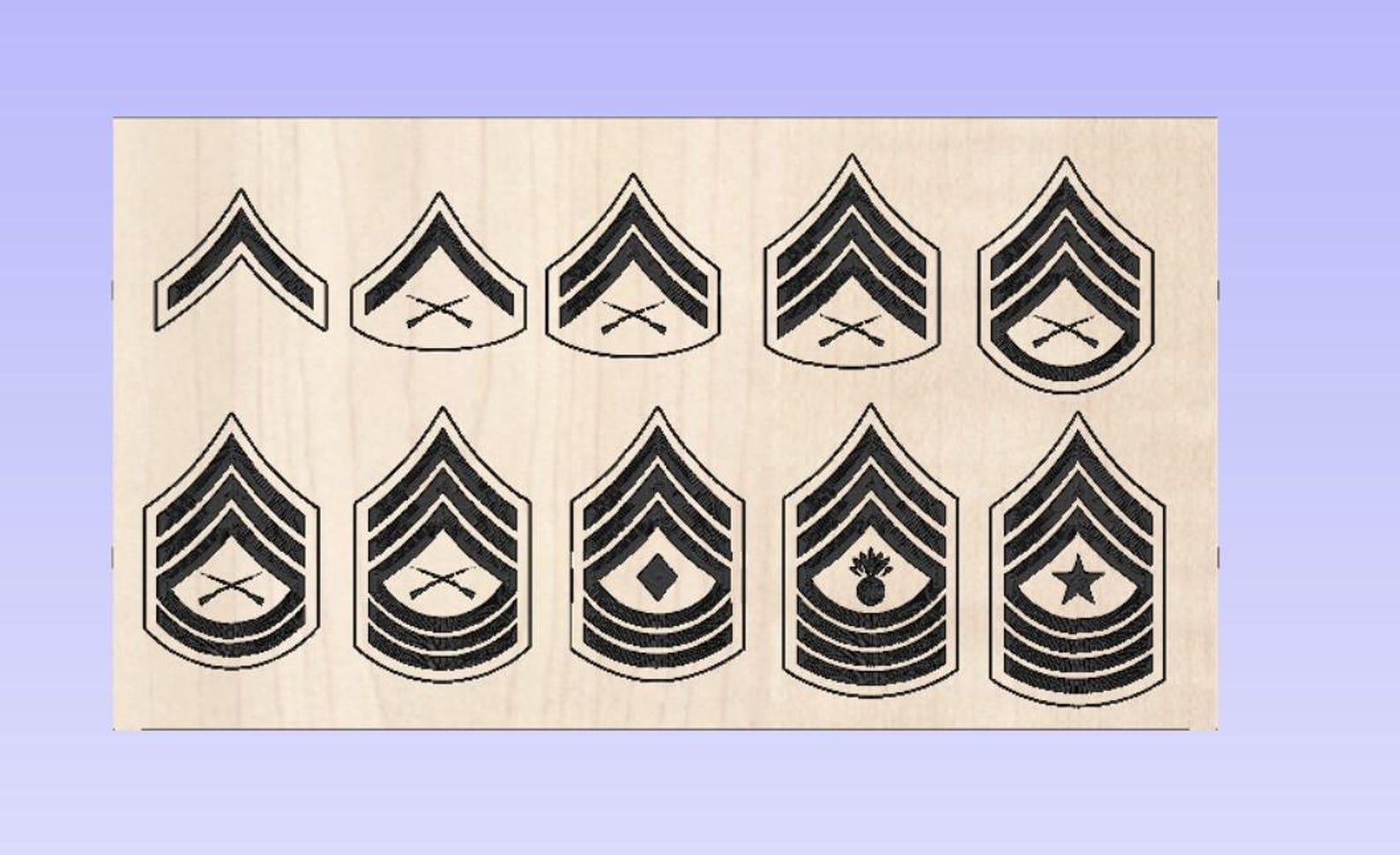 USMC Ranks, Svg Crv Dxf Digitial Download File Decal Cricut Cnc ...