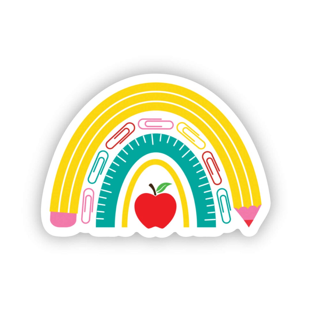 Teacher Appreciation Sticker | Teacher Rainbow Vinyl Sticker | School ...