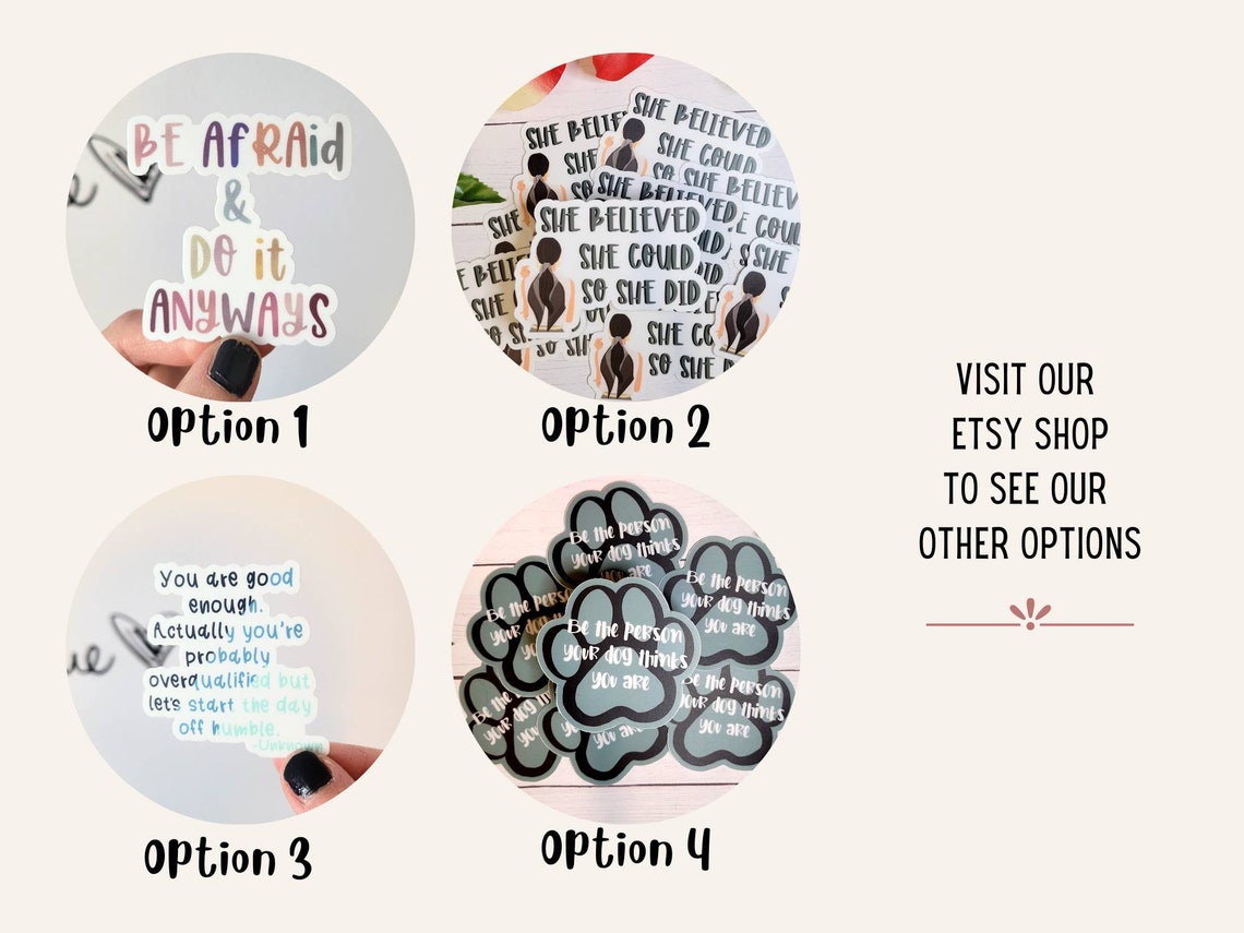 CLEAR Good Enough Sticker Positive Affirmations Vinyl - Etsy