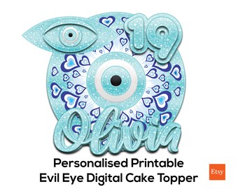 Evil Eye Cupcake Topper - Etsy