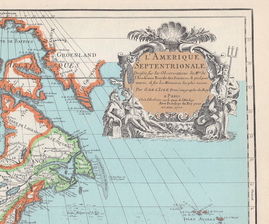 1700s Map of North America | Antique & Vintage | Digital Download - Etsy