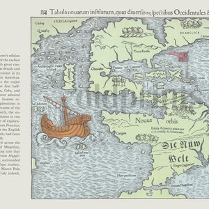 1540 Map of the New World Antique Map Print Digital | Etsy