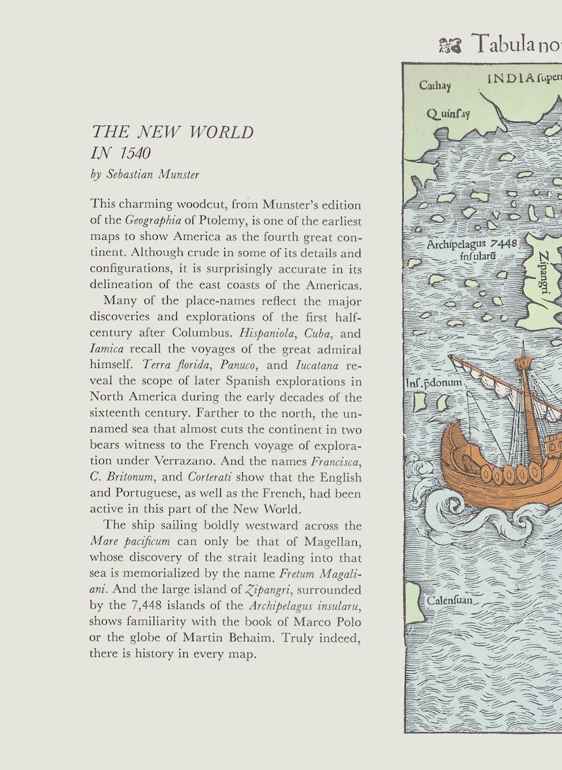 1540 Map of the New World | Antique Map Print | Digital Download - Etsy