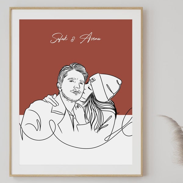 Couple Line Art - Etsy