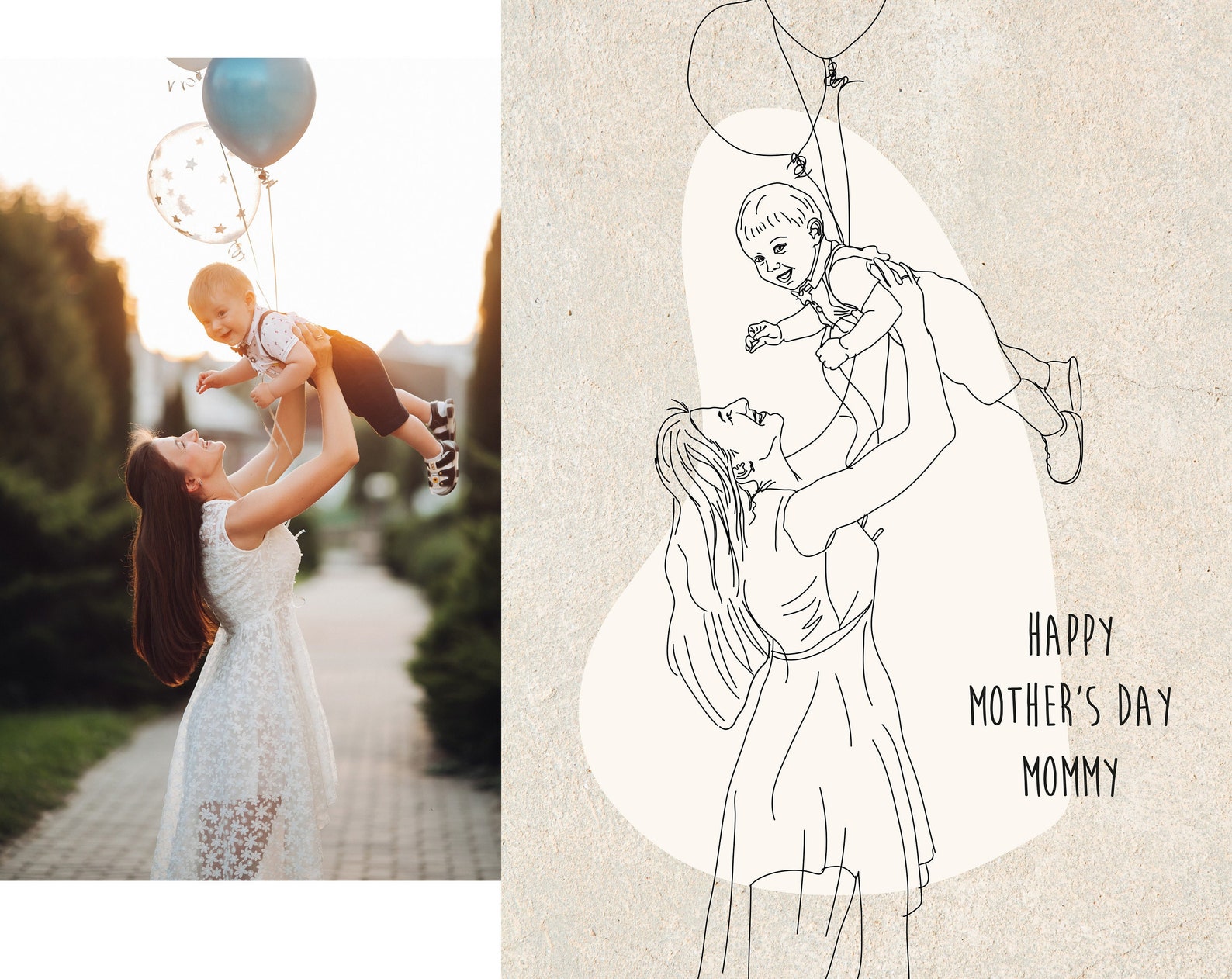 Custom Line Drawing Family Line Art Drawing Personalized - Etsy