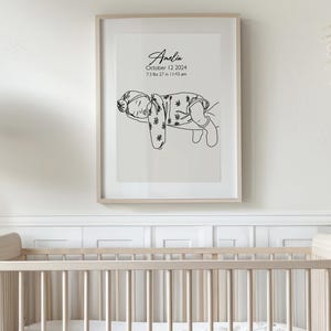 Custom Baby Portrait Drawing, Perfect Gift for New Fathers & Mothers ...