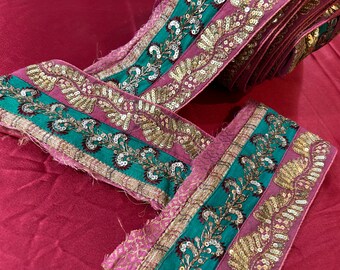 Vintage Saree Border Craft Decor Vintage Sari Trims Indian Sari Border Designer Embroidery ...
