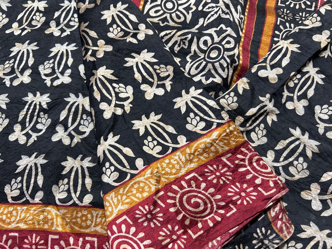 Vintage Seide Saree Mix Seide Sari Premium Seide 5 Meter Seidenstoff ...