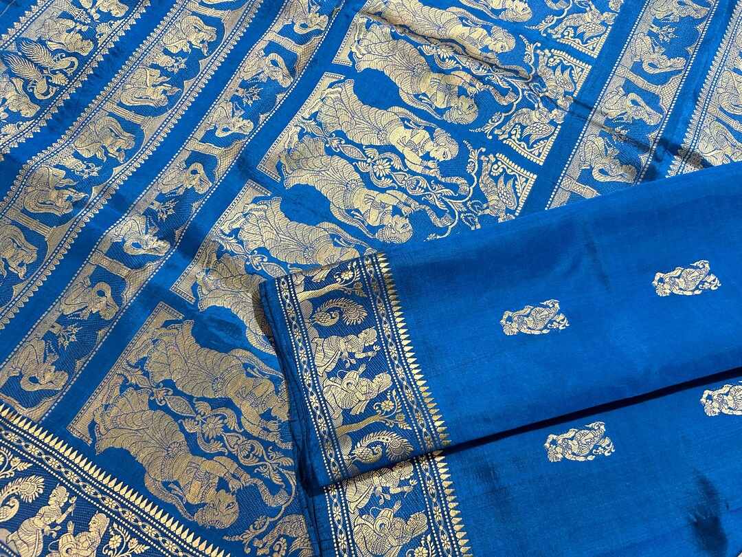 Vintage Special Baluchari Saree 100% Pure Silk Hand Woven Saree Wedding ...