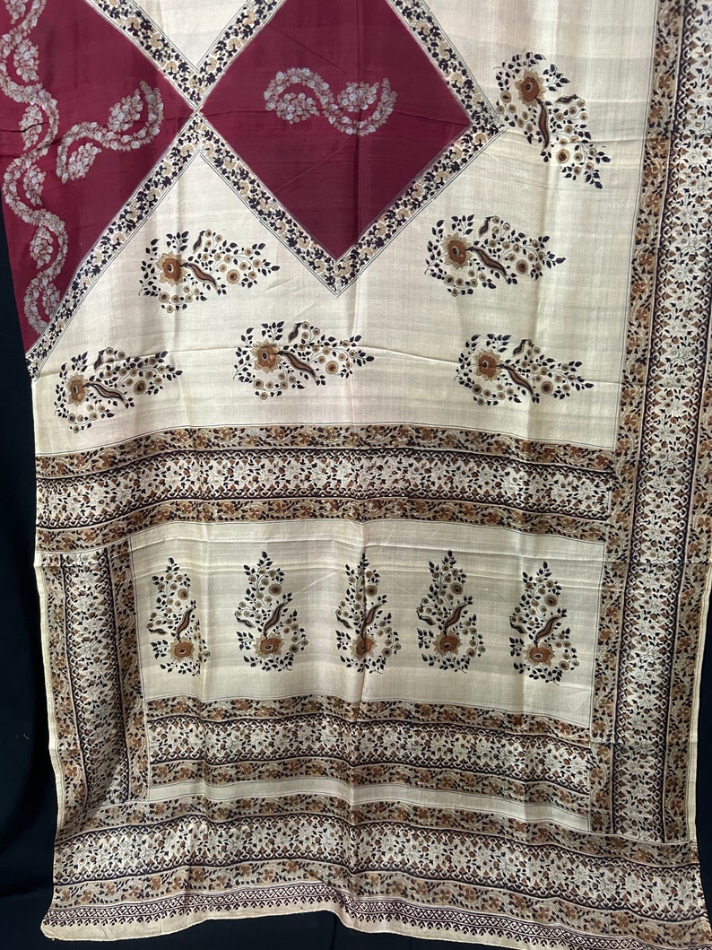 Vintage Seide Sari Frauen tragen 100% reine Seide Sari Stoff 5 - Etsy.de