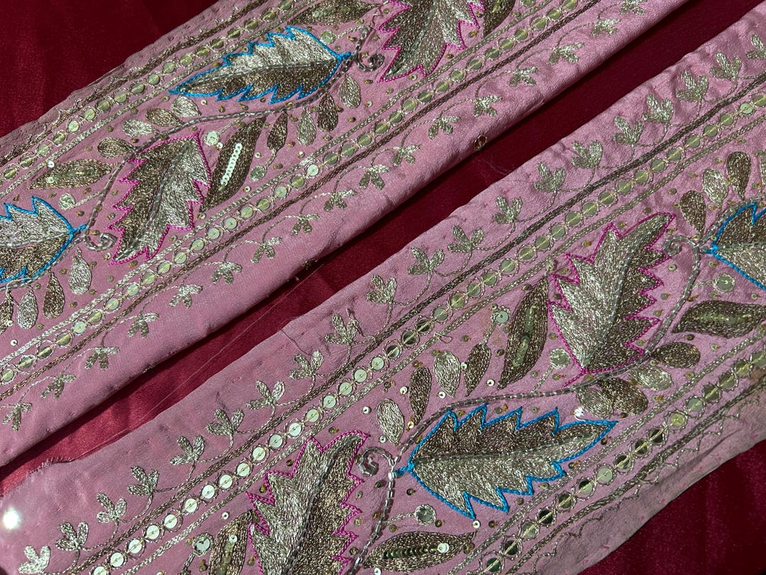 Vintage Saree Border: Embroidered Sari Trim, DIY Craft Supply - Etsy