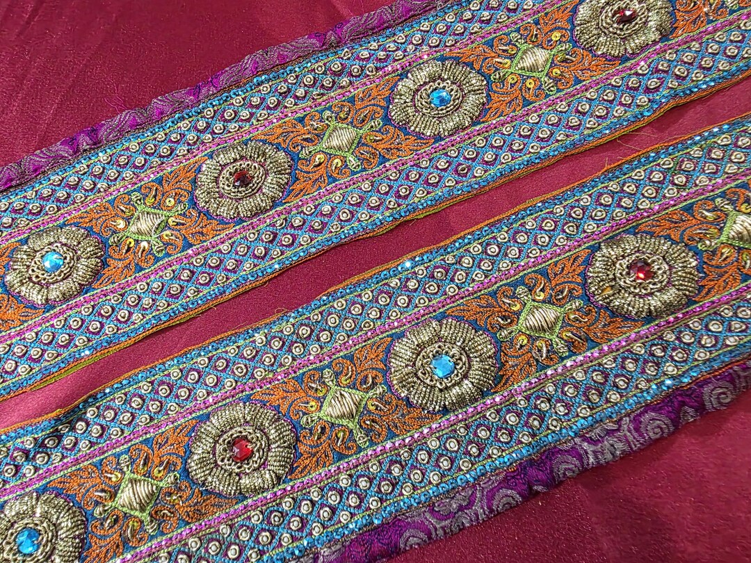 Vintage Saree Border Embroidery Border Saree Trim Vintage Sari Trim ...