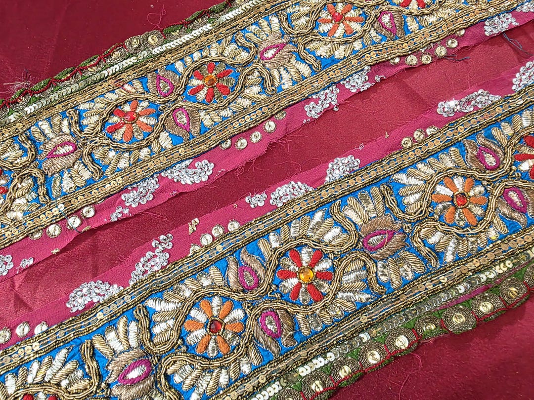 Vintage Saree Border Craft Decor Vintage Sari Trims Indian Sari Border ...