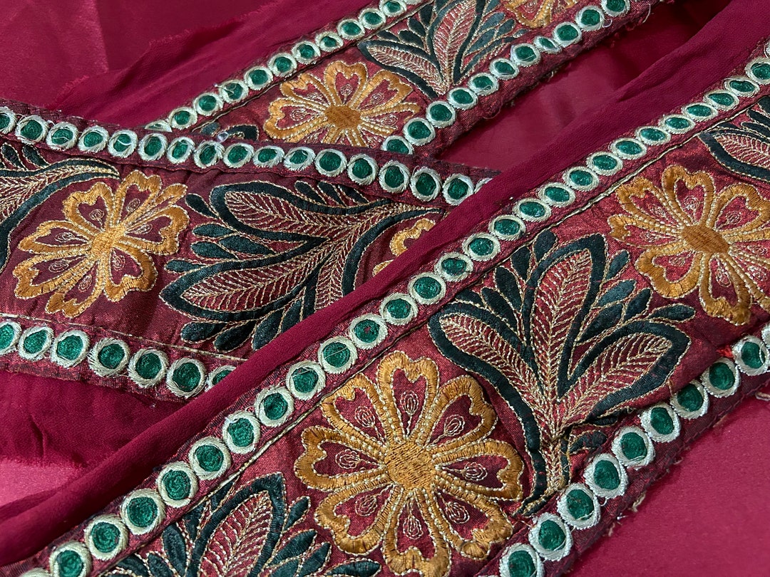 Vintage Saree Border Craft Decor Vintage Sari Trims Indian Sari Border ...