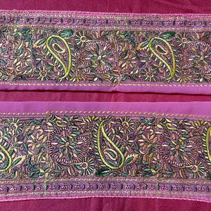 Vintage Saree Border Embroidery Border Saree Trim Vintage Sari Trim Craft Supply DIY Home Decor ...