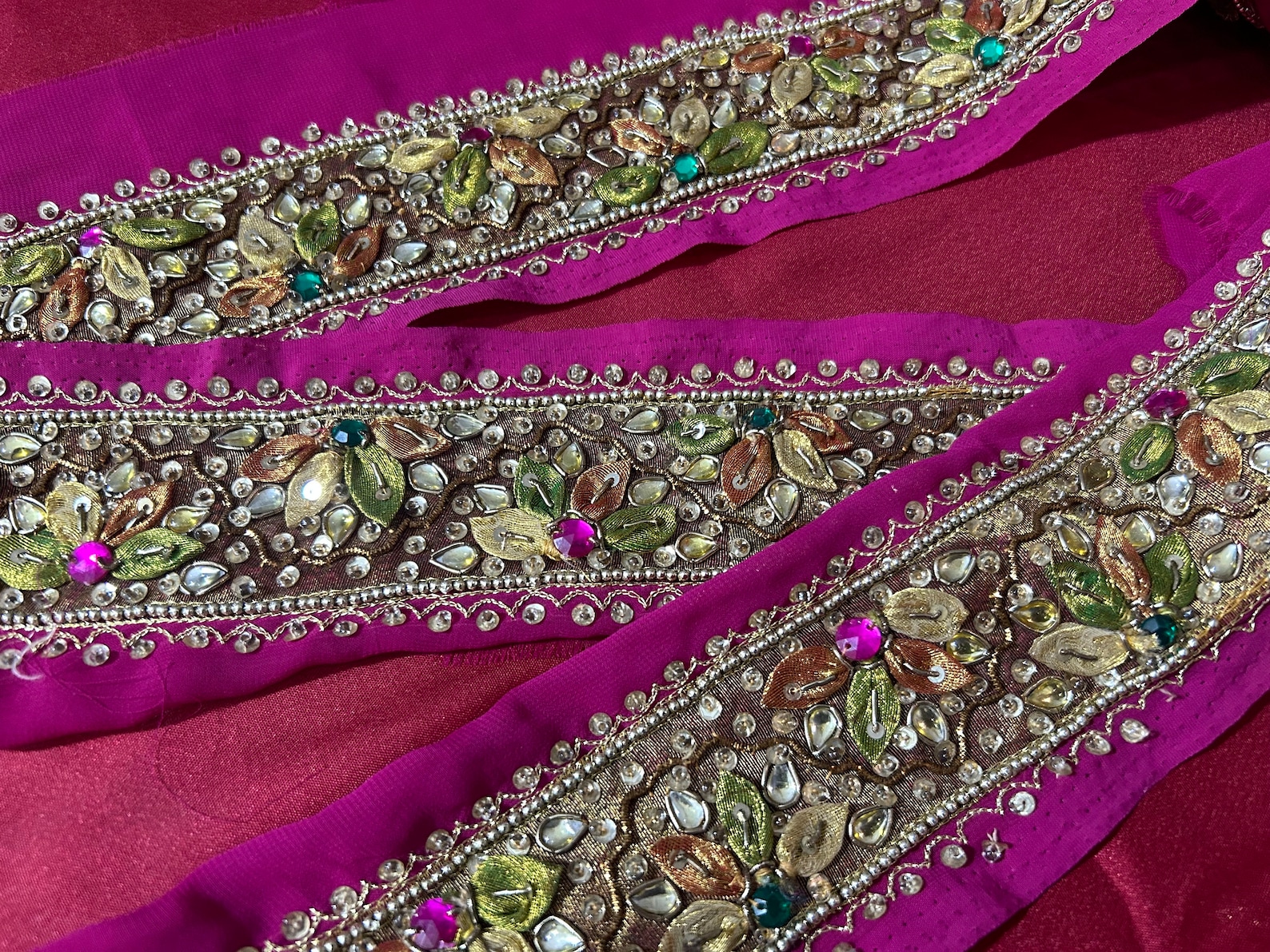 Vintage Sari Border: Embroidered Indian Trim, DIY Costume Ribbon - Etsy