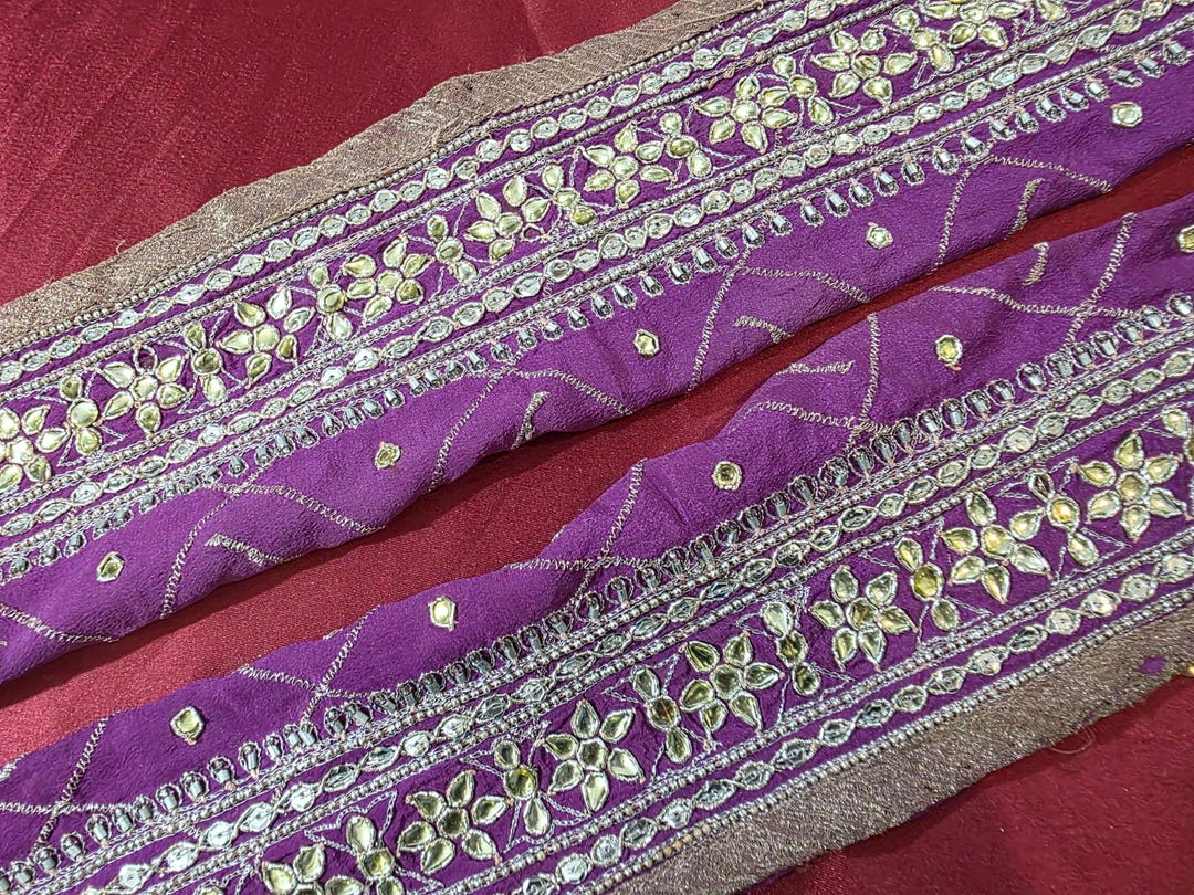 Vintage Saree Border Embroidery Border Saree Trim Vintage Sari Trim ...
