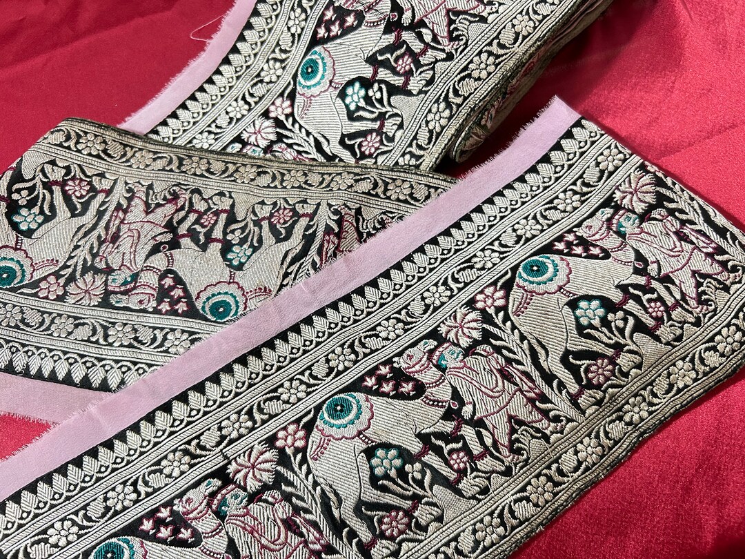 Vintage Saree Border Vintage Brocade Border Vintage Sari Trims Indian Sari Border Border DIY ...