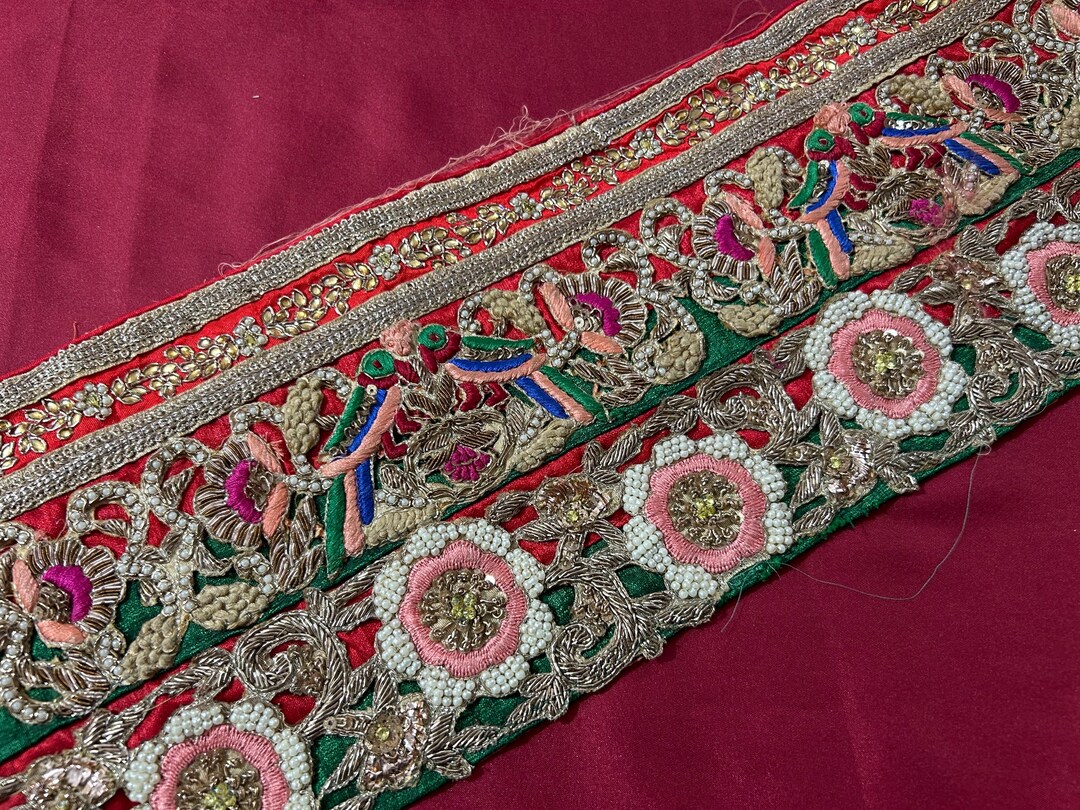 Vintage Saree Border Craft Decor Vintage Sari Trims Indian Sari Border ...