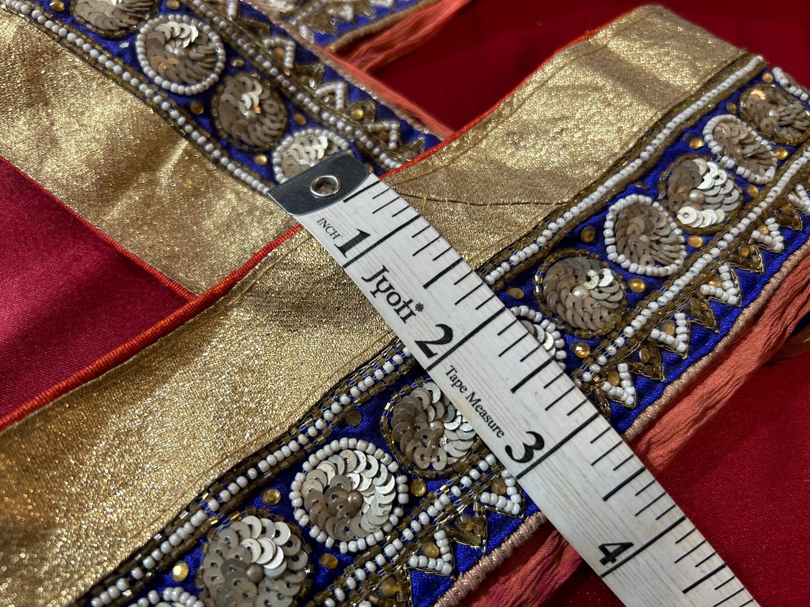 Vintage Saree Border: Embroidered Indian Sari Trim, DIY Costume Fabric ...