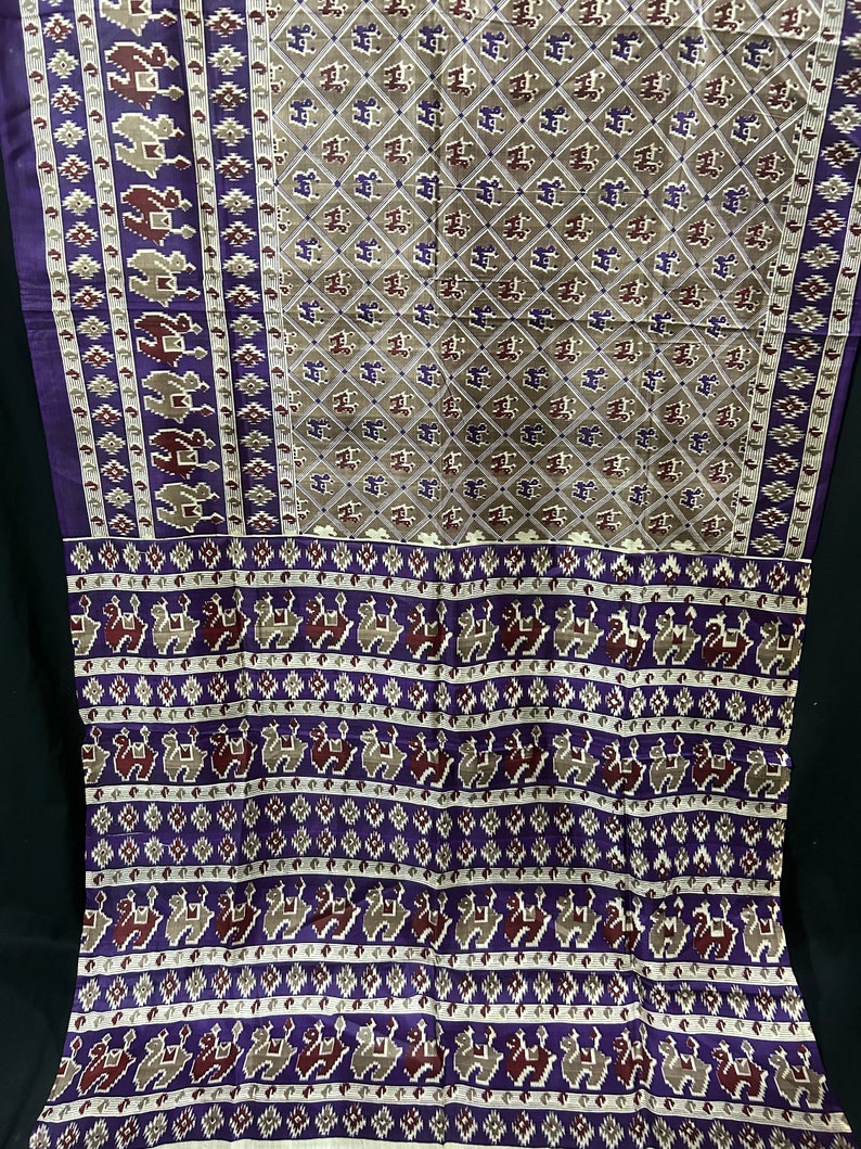 Vintage Seide Sari 100% reine Seide Saree Gedruckt Seide Stoff Indische ...
